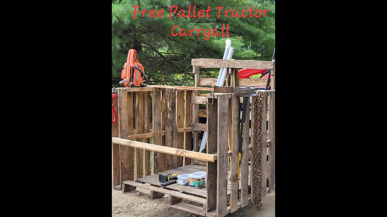 How to Build a Pallet Tractor Carryall - YouTube