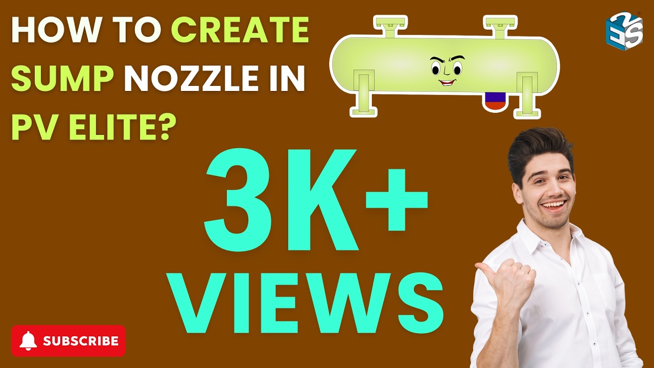 How to Create Sump nozzle In PvElite | PvElite Online Training | ASME ...