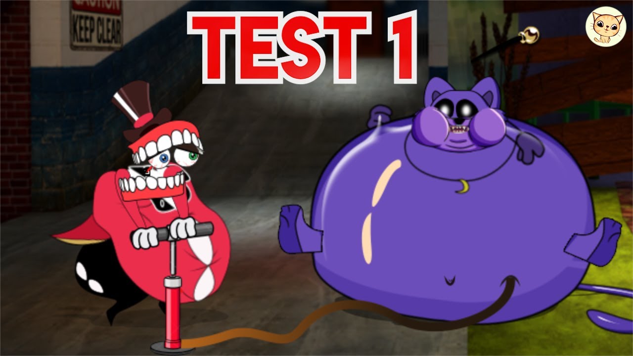 Fat Caine inflates Catnap Smiling Critters - YouTube