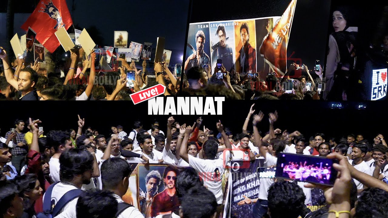 LIVE from Mannat | Fans and Huge Crowd Outside Mannat to Celebrate ...