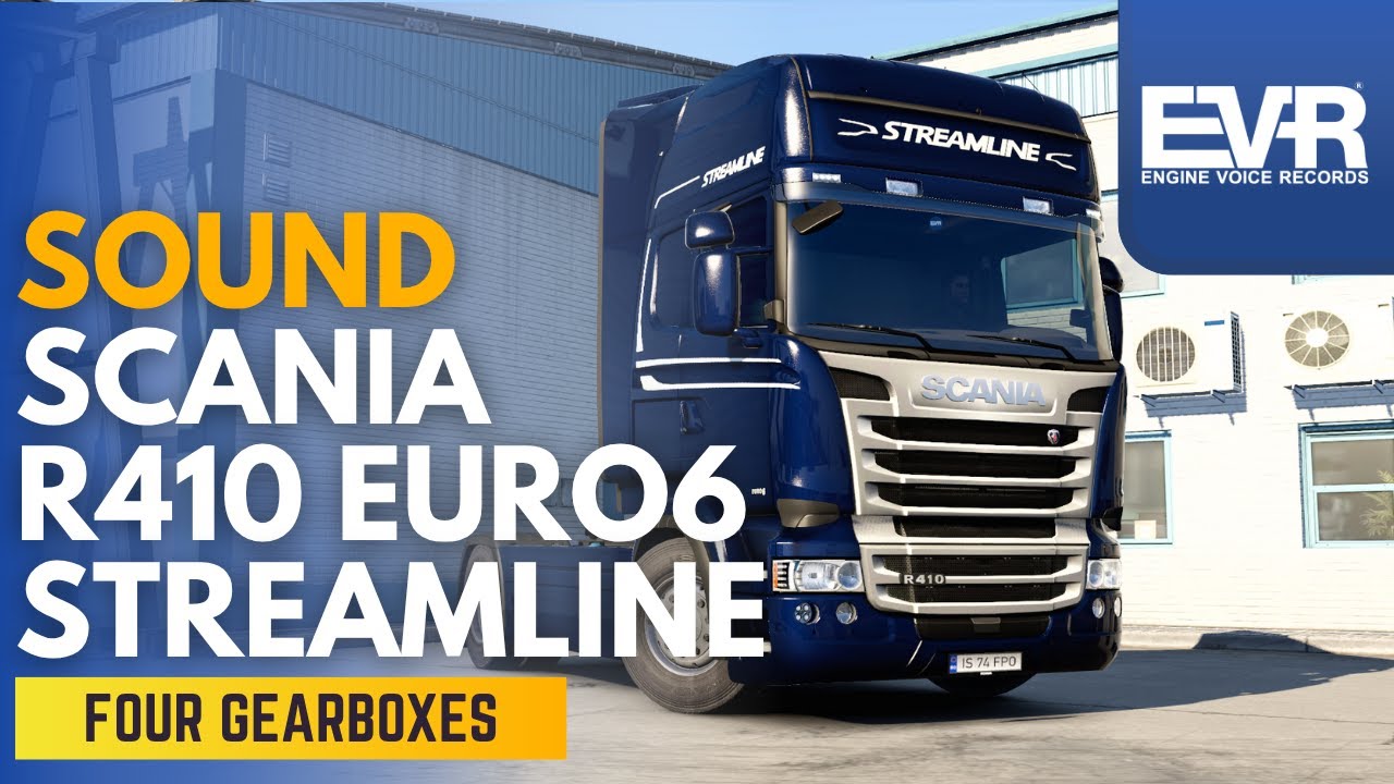Sound Scania Streamline R410 Euro6 Engine Voice Records - YouTube