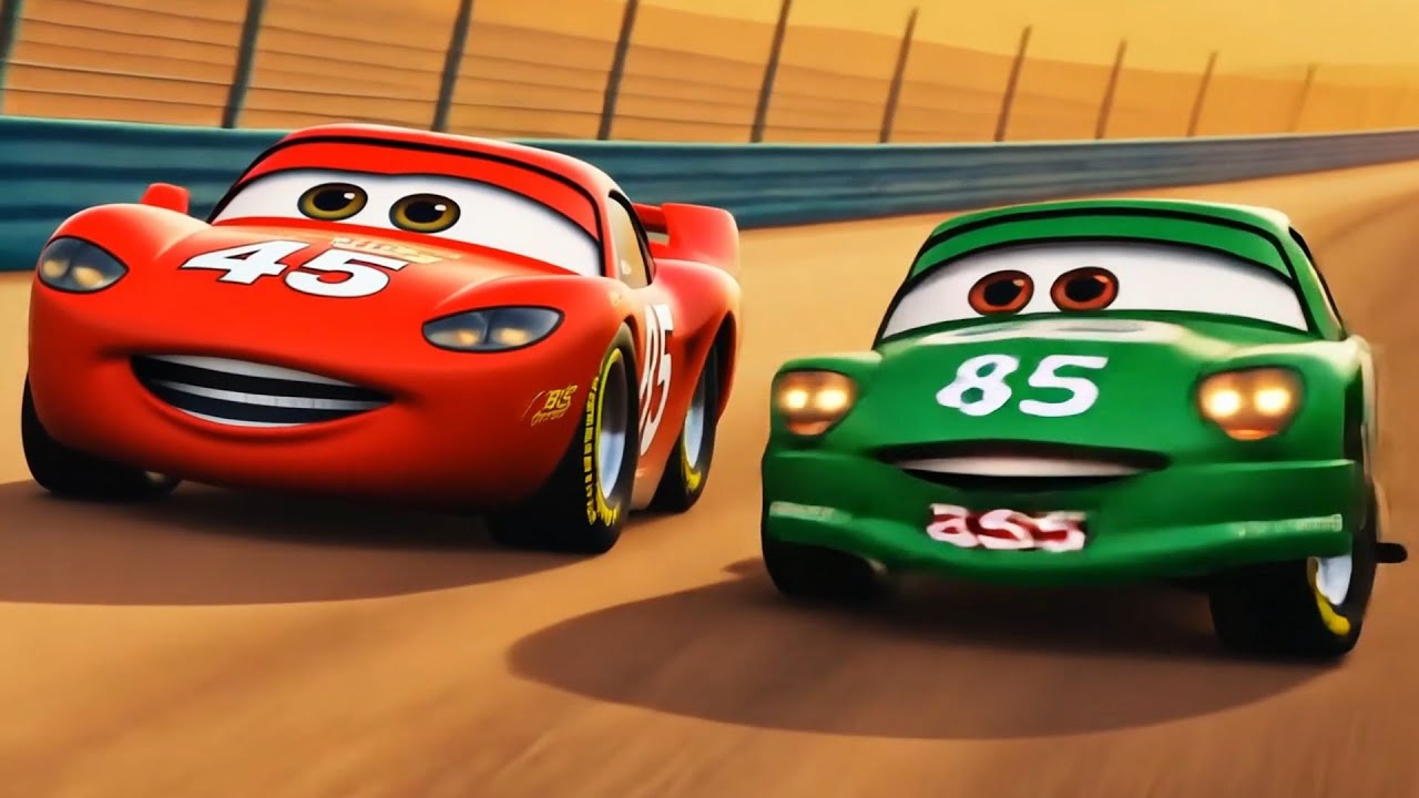 Lightning McQueen and Chick Hicks Compete for the Piston Cup Remake ...
