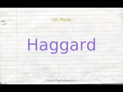 How to pronounce haggard - YouTube