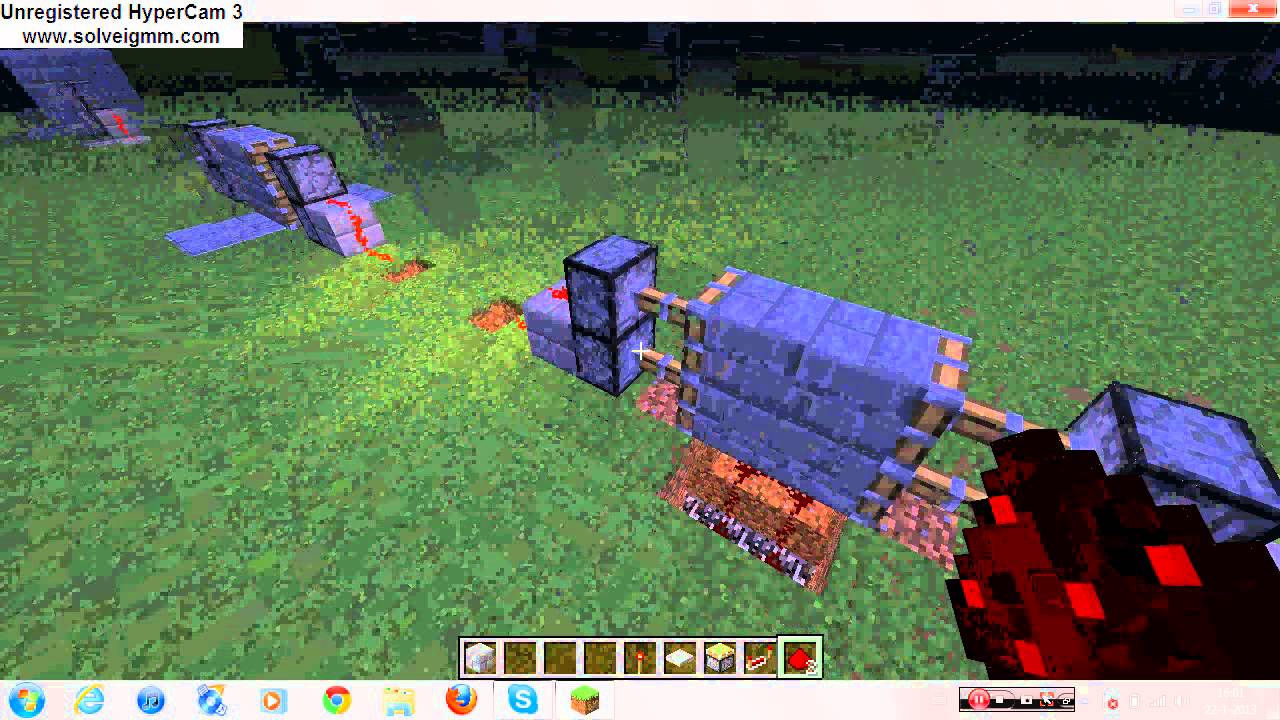 minecraft redstone piston door XD - YouTube