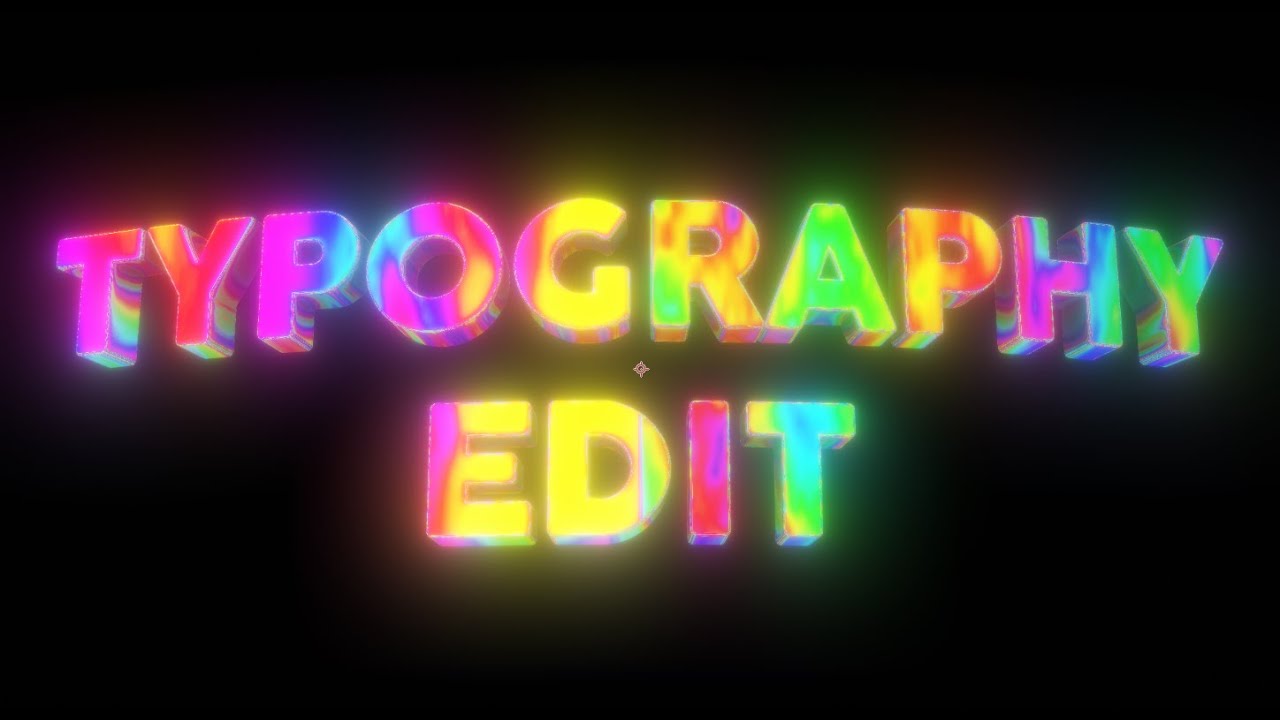Typography Edit - YouTube