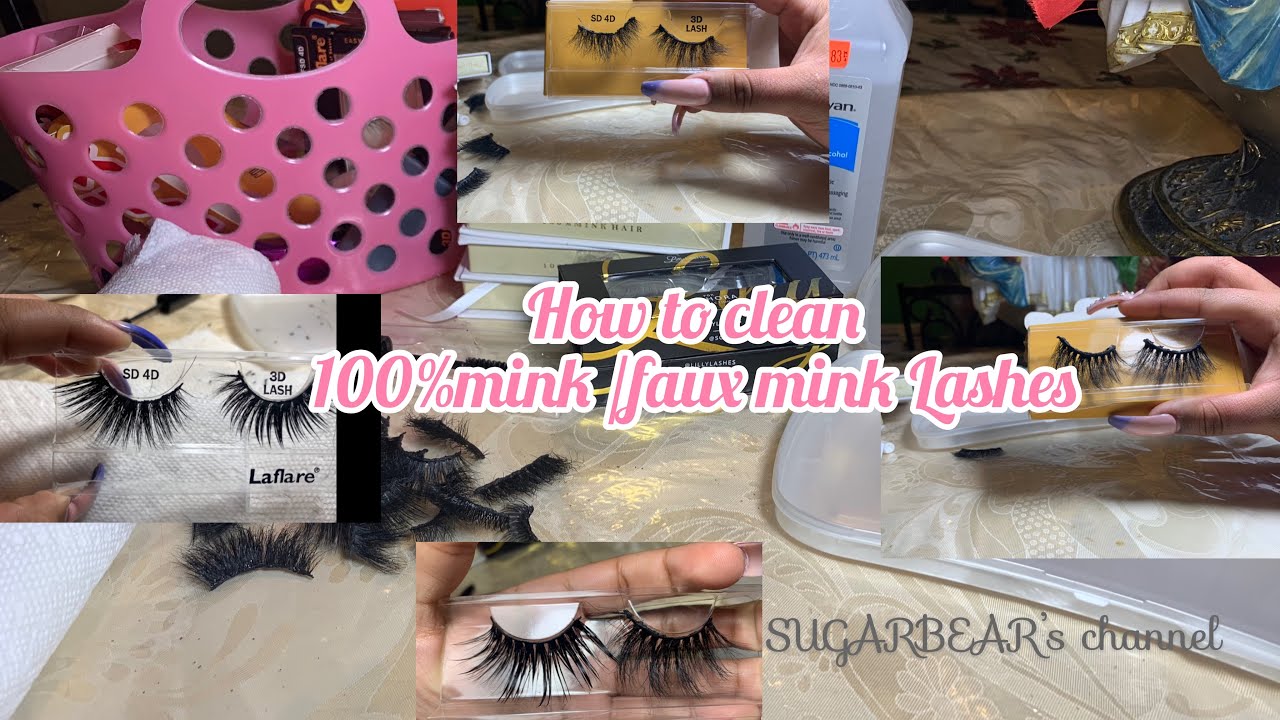 HOW TO CLEAN MINK LASHES | HOW TO CLEAN FALSE LASHES 👁🧽 - YouTube