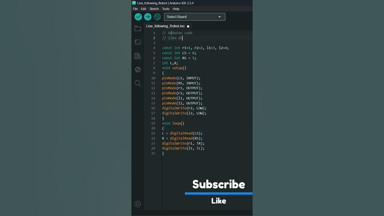 How To Code A Line Following Robot I Arduino Coding Irsensor Arduino Arduinocode Arduinodiy