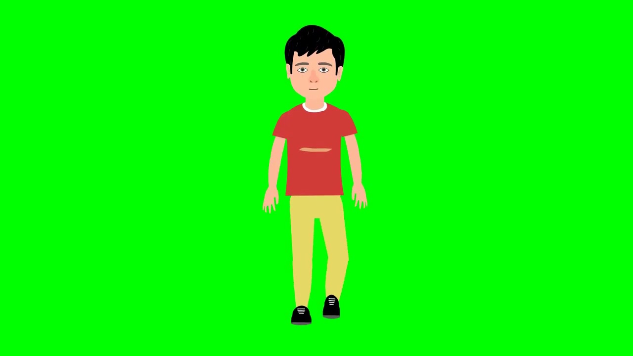 A boy walking -- Green screen ( RC Background ) - YouTube