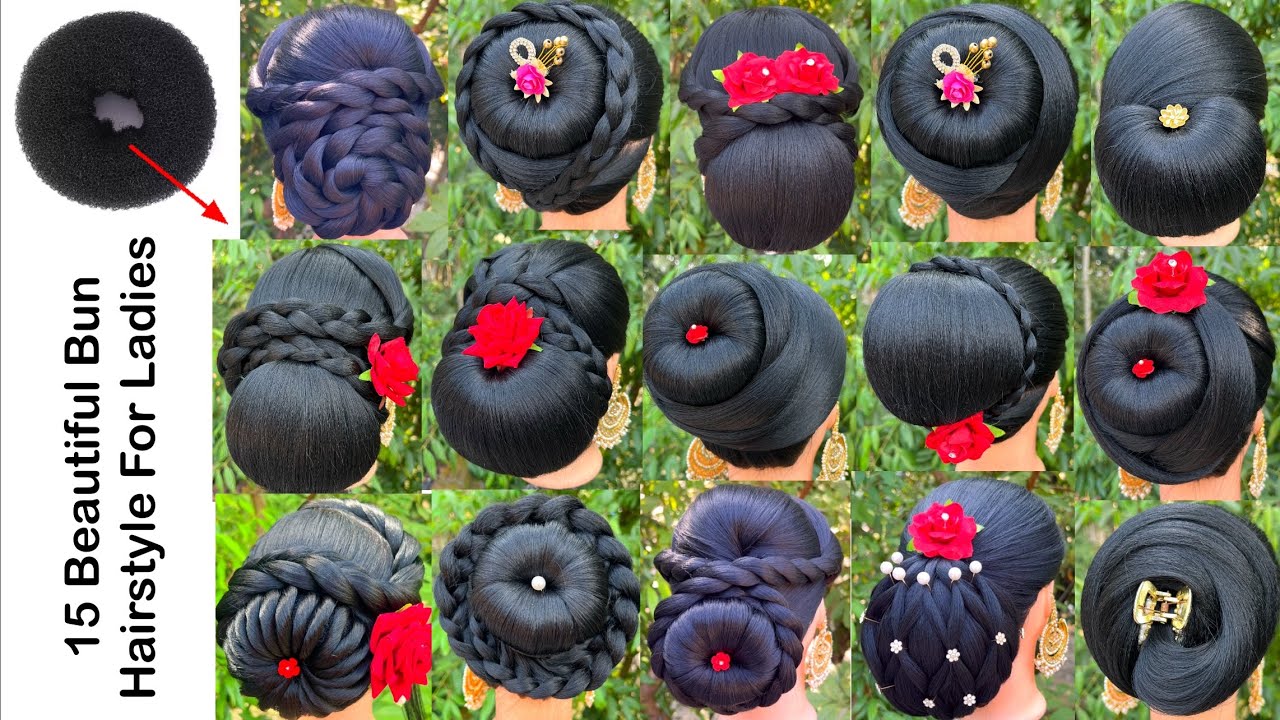 15 Beautiful And Unique Bun Hairstyle For Wedding | Quick Party ...