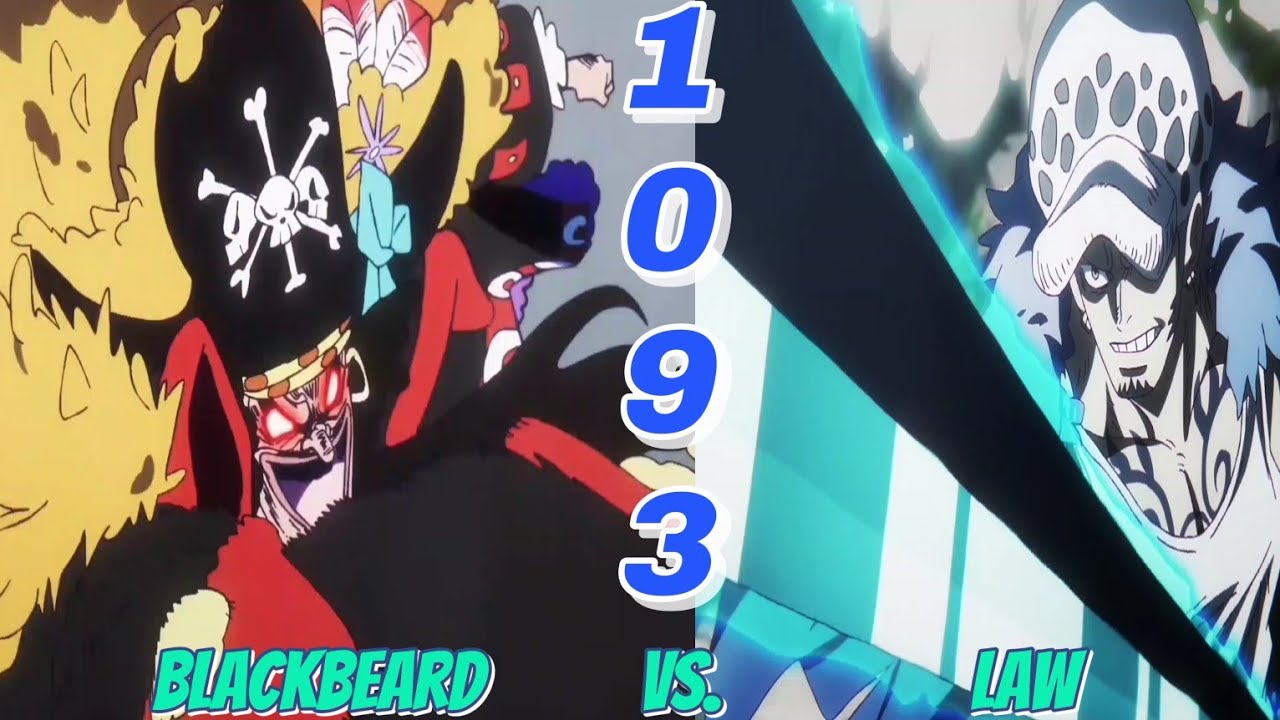 Blackbeard The Monster vs. Law Awakened Devil Fruit One piece 1093 ...