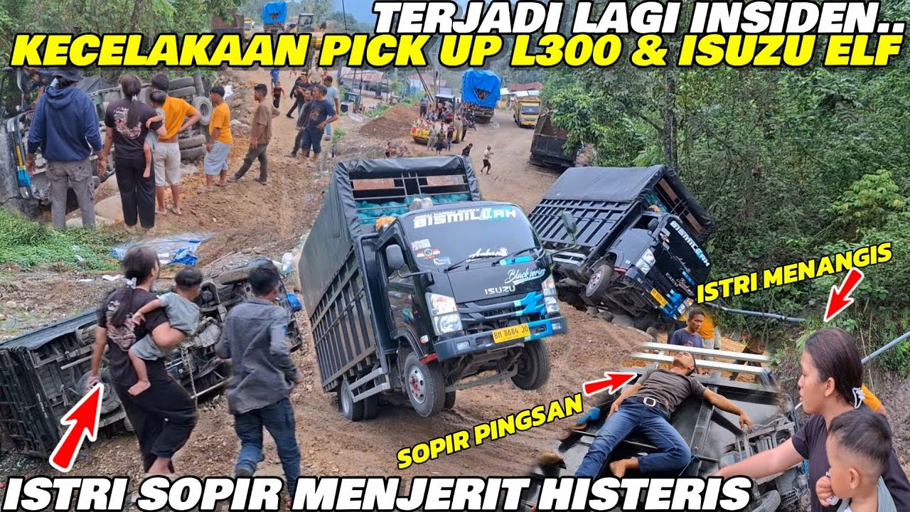 Tajadi Lagi Insiden Kecelakaan Mobil Pick Up L300 & Truk Isuzu Elf ...