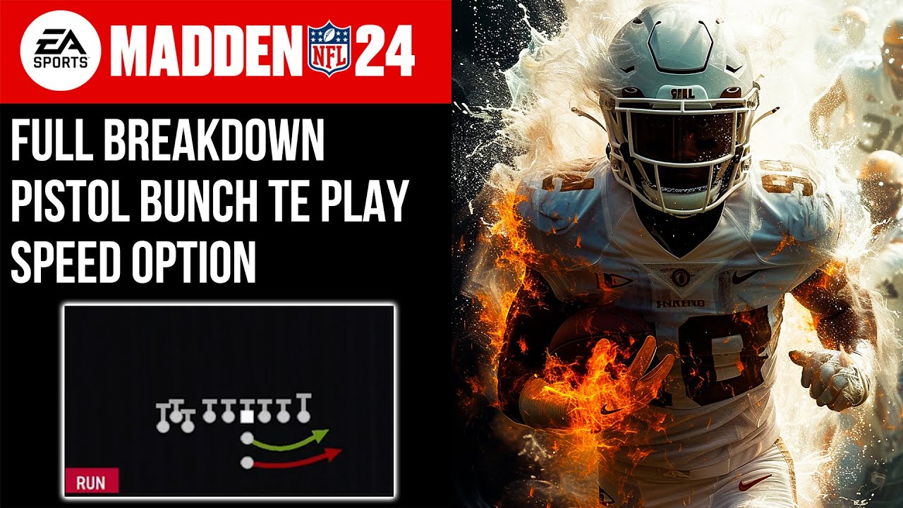 MADDEN 24 FULL BREAKDOWN PISTOL BUNCH TE PLAY SPEED OPTION - YouTube