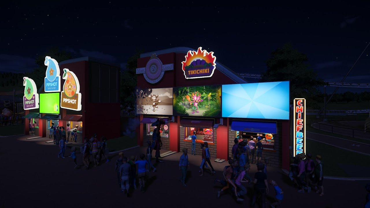 Planet Coaster - Create Simple Triple Food Shop - YouTube