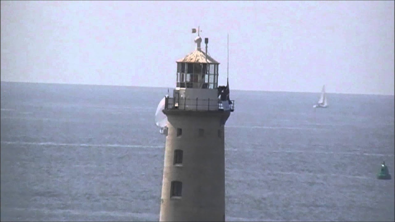 Plymouth Breakwater Lighthouse Videoed From MV Pont Aven, Plymouth, UK ...