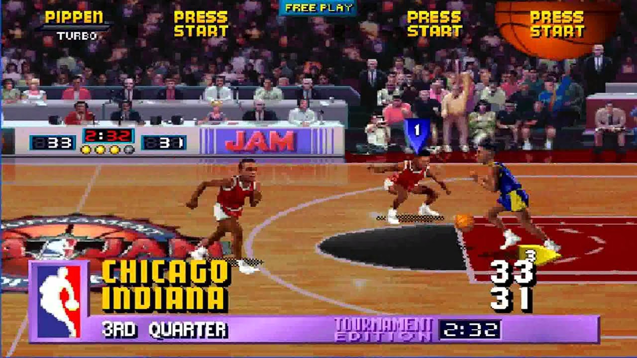 NBA Jam TE ARCADE 1080P HD PLAYTHROUGH - CHICAGO BULLS VS INDIANA ...