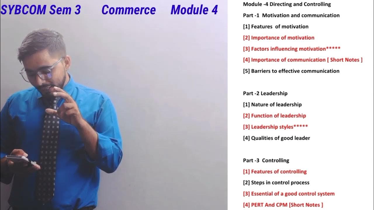 Important Questions of Commerce | SYbcom sem 3 | Module 4 | Mumbai ...