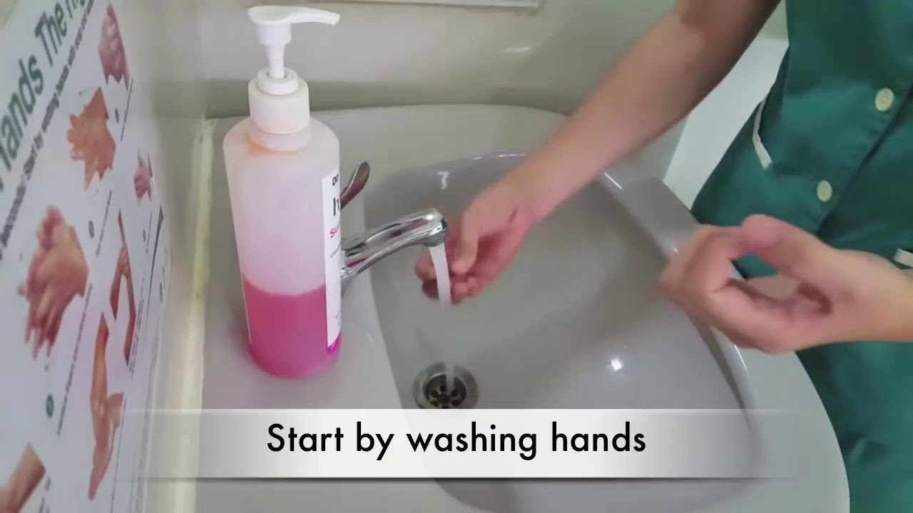 Medical hand washing steps - YouTube
