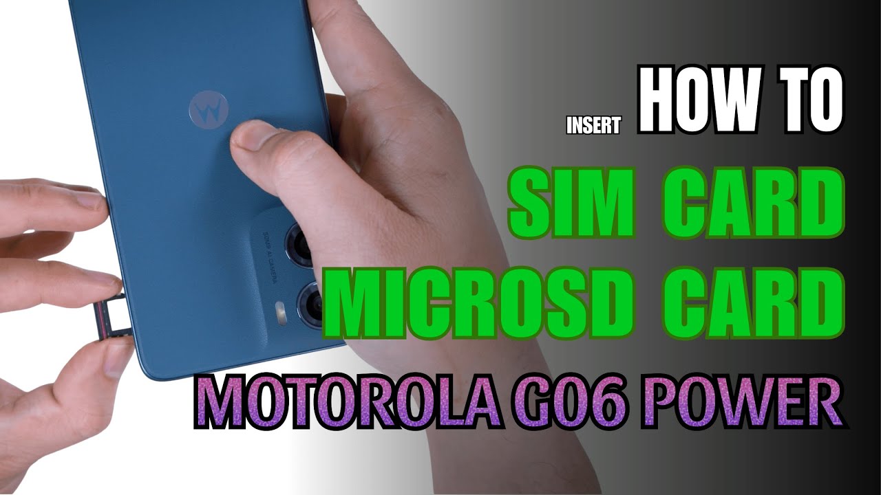 How to Install a SIM Card to Motorola G06 Power - YouTube
