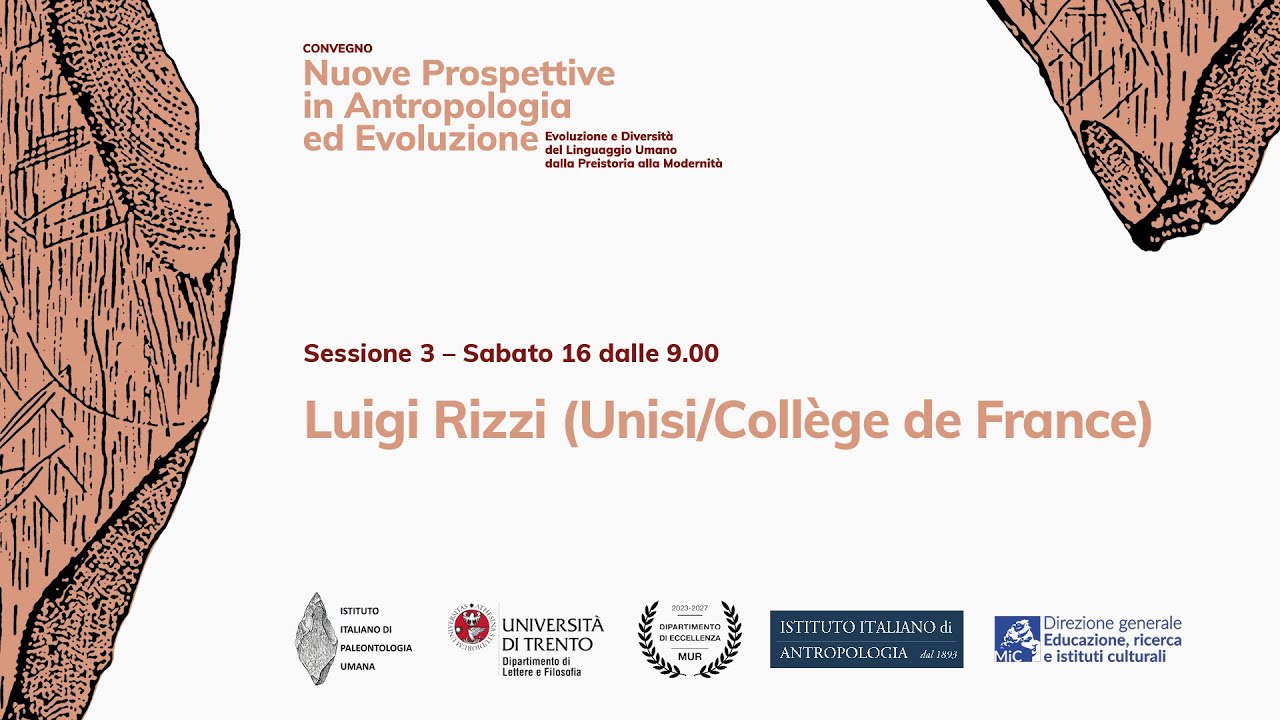 Luigi Rizzi - Nuove Prospettive in Antropologia ed Evoluzione 23 - YouTube