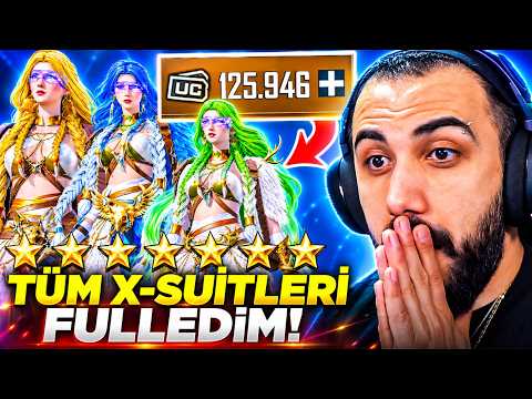 125.000 UC BÜTÜN X-SUİTLERİ SONUNDA FULLEDİM!! - PUBG Mobile
