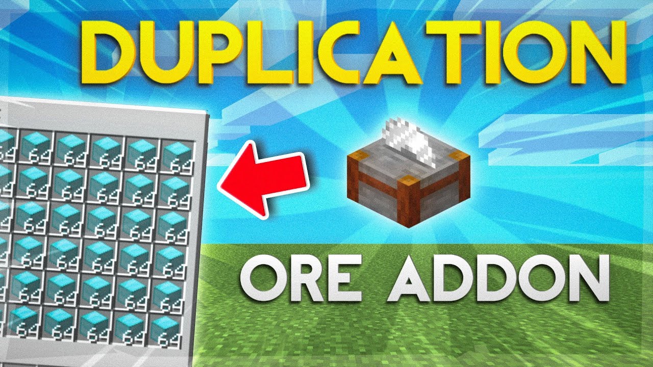 How To Duplicate Blocks In Minecraft Pe Duplication Ore Addon Mcpe Duplicate Diamonds In 5564