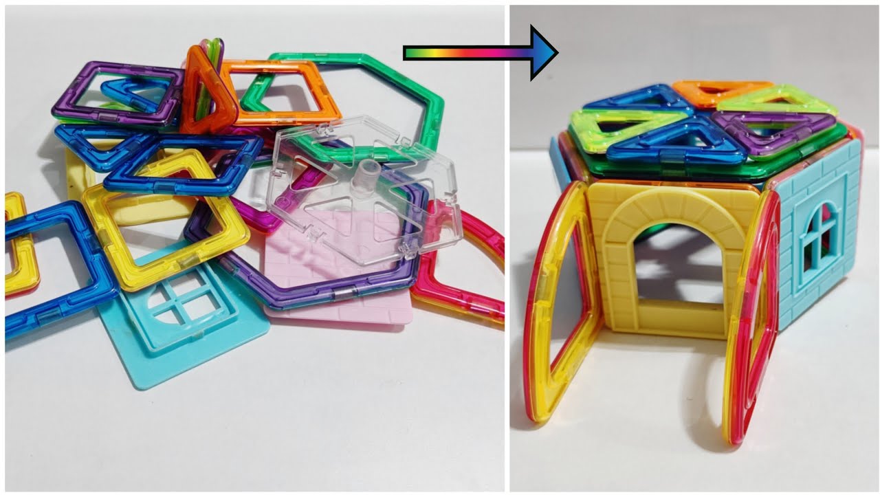 Magnetic Building Blocks House For Kids। Constructing and Creative ...