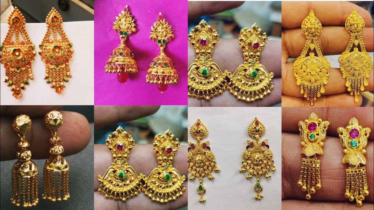 latest gold earrings designs||gold earrings designs||new model gold ...