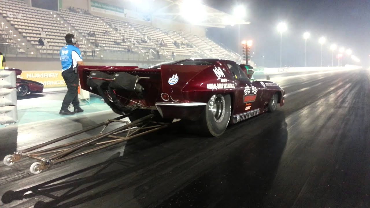Super shop Kuwait racing team corvette pro mod run - YouTube