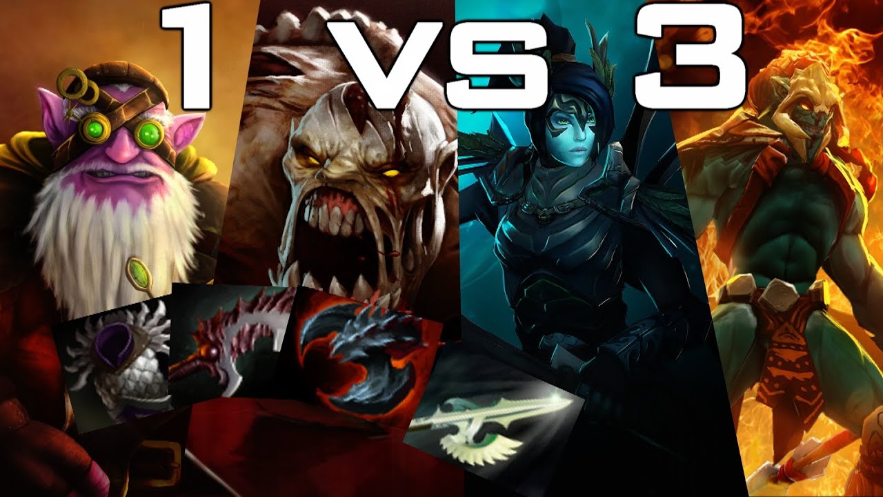 Dota 2: 1 vs 3 Incredible fight by PA - YouTube