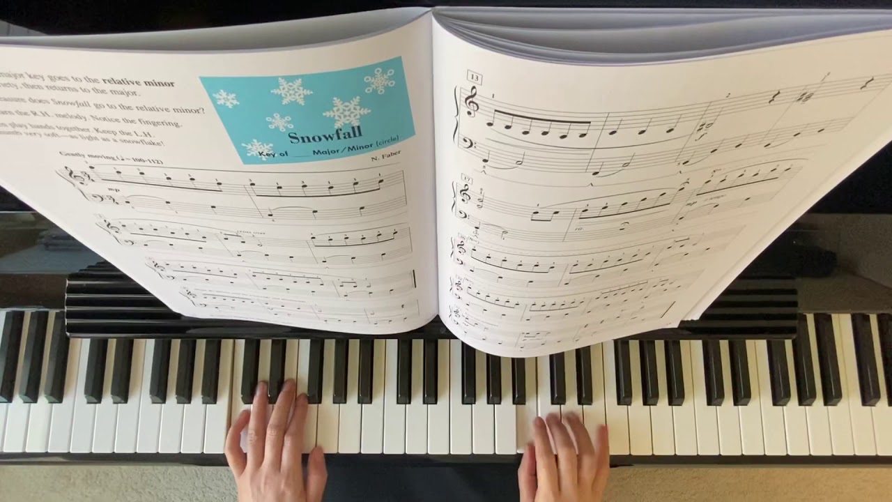 Snowfall” Piano Adventure Lesson Book Level 3B - YouTube