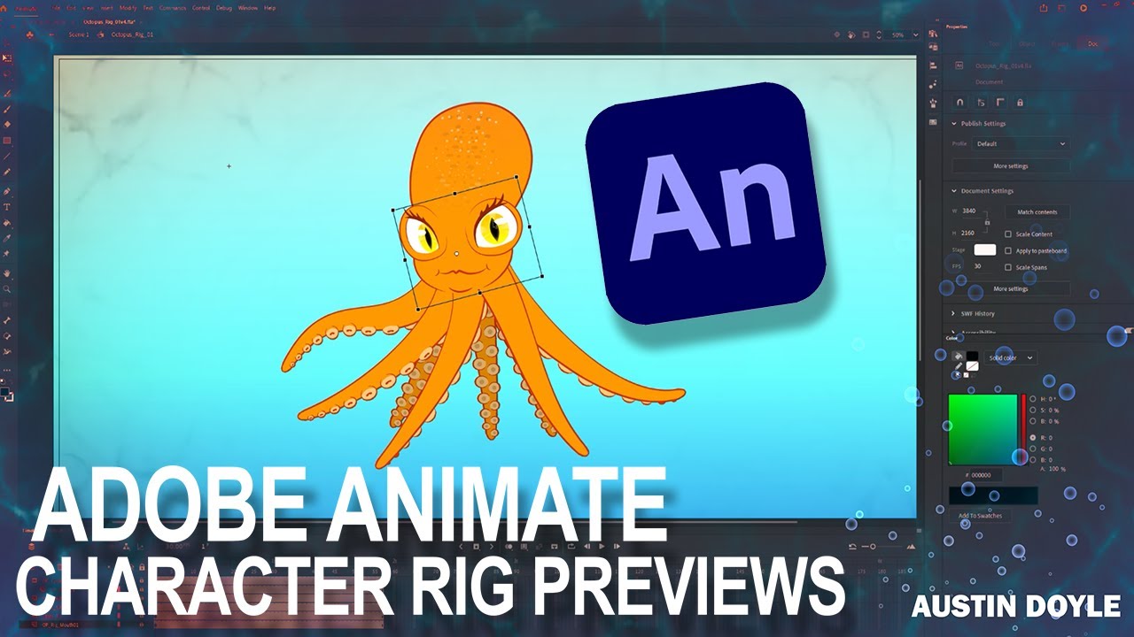 Adobe Animate, Character Rig Preview - YouTube