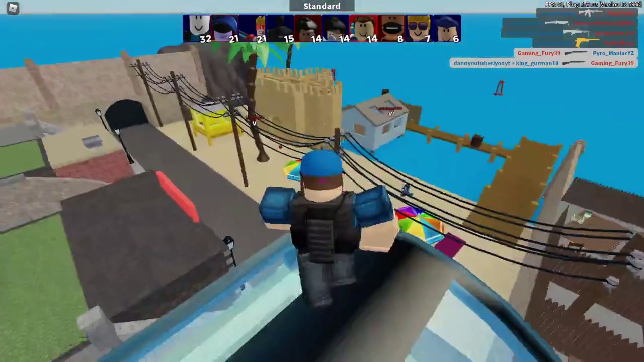Getting stabbed in the beach!! ROBLOX ARSENAL !!! - YouTube