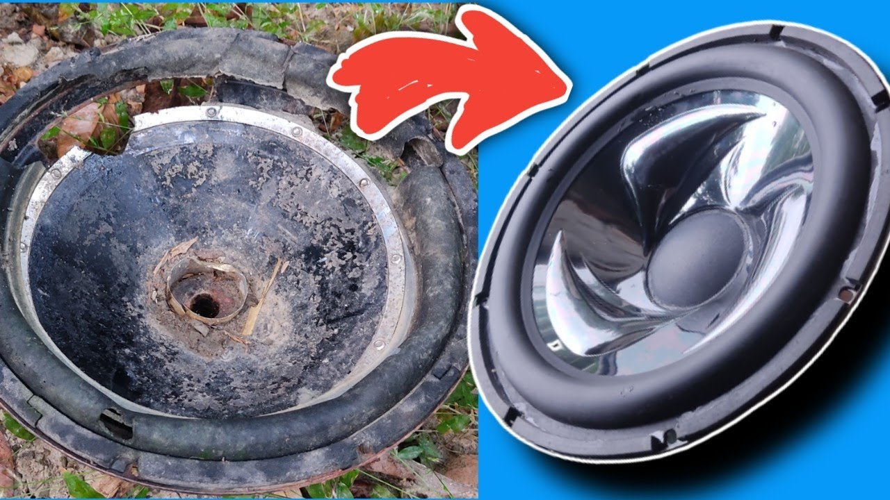 12 inch subwoofer repair//subwoofer restoration - YouTube