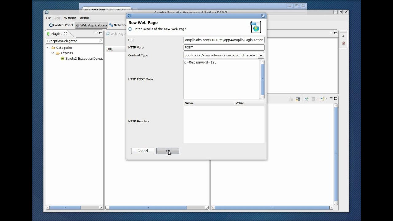 Exploiting Apache Struts ExceptionDelegator Vulnerability (CVE-2012-0391) - YouTube