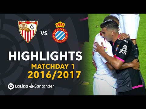Resumen de Sevilla FC vs RCD Espanyol (6-4) J01 2016/2017