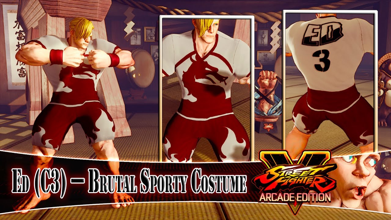 STREET FIGHTER V - MODS - ED *BRUTAL SPORTY COSTUME* (PC ONLY) - YouTube