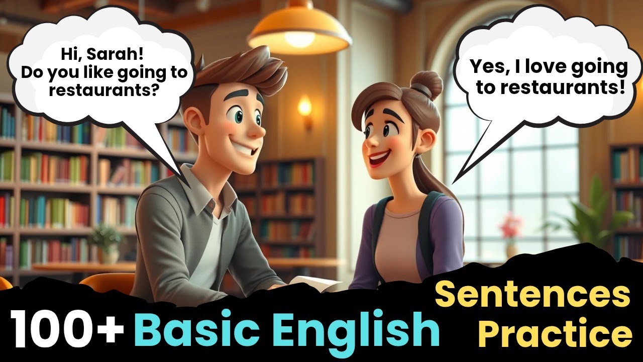 100 Basic English Conversation Sentences | Going to a Restaurant ...