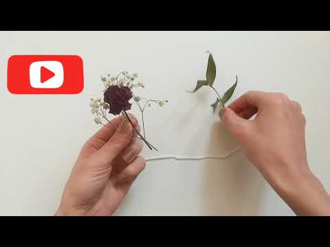 Making a henna invitation card from a dried rose/Qurumuş güldən xına dəvətnaməsi hazırlanması |DIY|