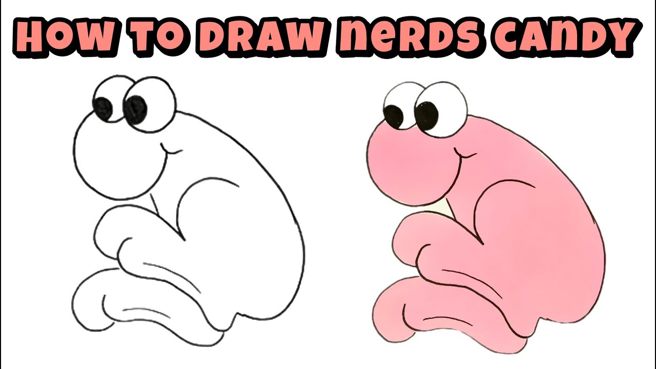 Colorful Artwork: How to Draw Pink Nerds Candy: Easy Tutorial - YouTube