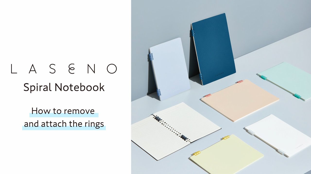 LASENO Spiral Notebook - How to remove and attach the rings - YouTube