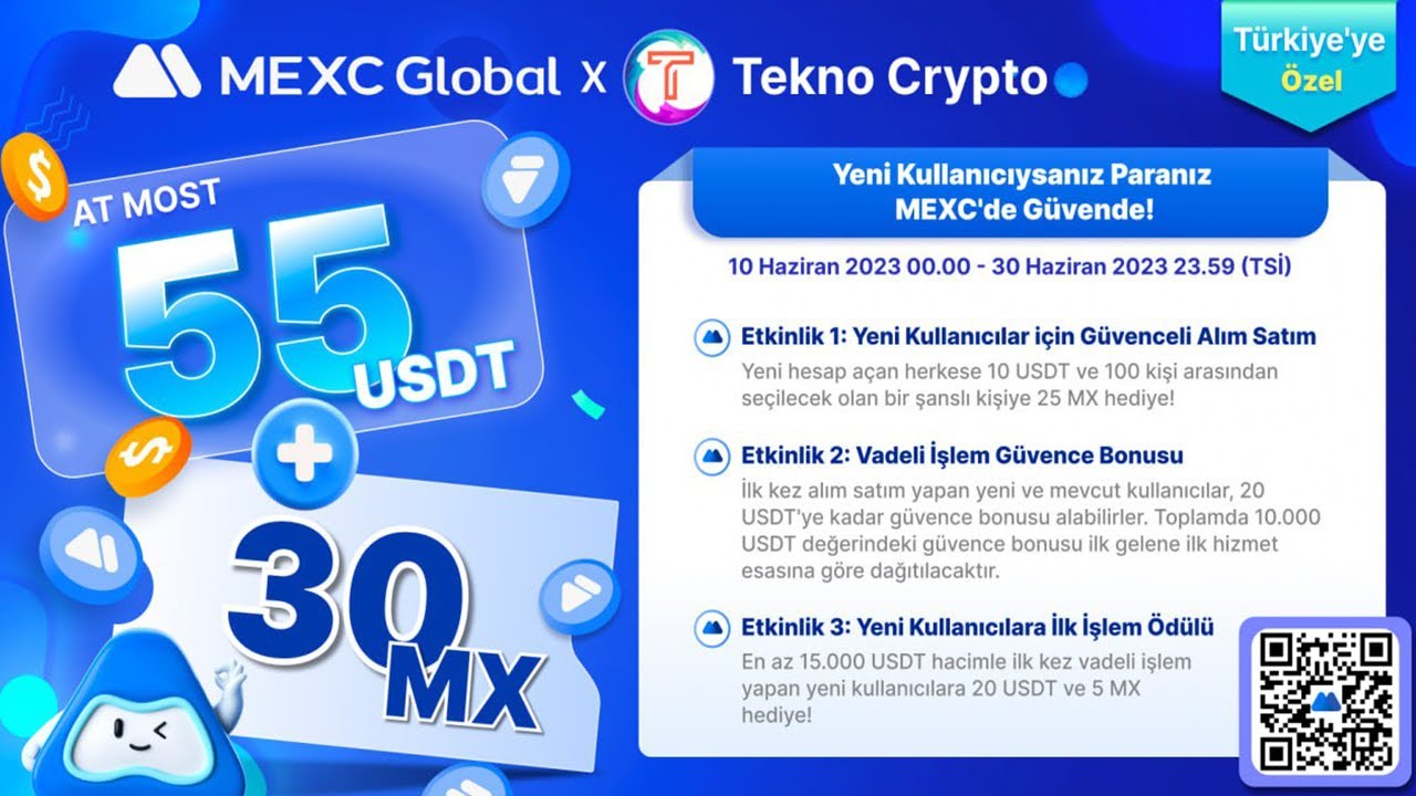 MEXC Global X Tekno Crypto: Yeni Kullanıcılara Özel $55 Dolar + 30 MX ...