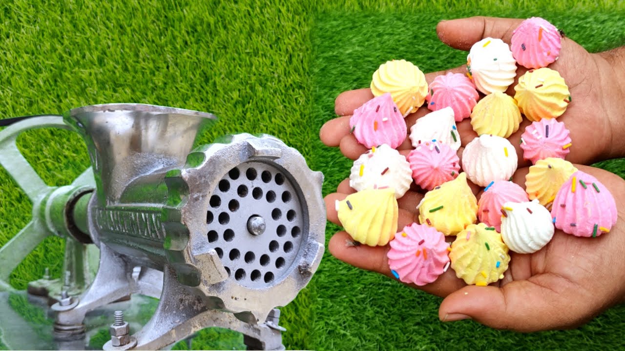EXPERIMENT Sweets Vs meat Grinder | Grinding Experiments - YouTube