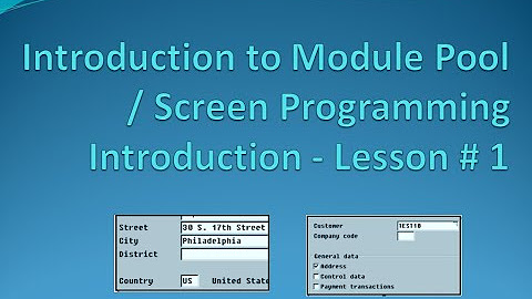 Module Pool Programming - YouTube