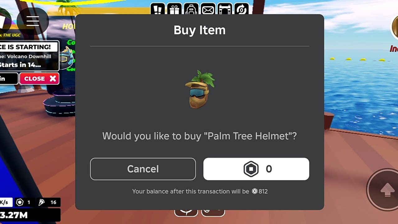 Getting Palm Tree Helmet - Free Limited UGC Roblox - YouTube