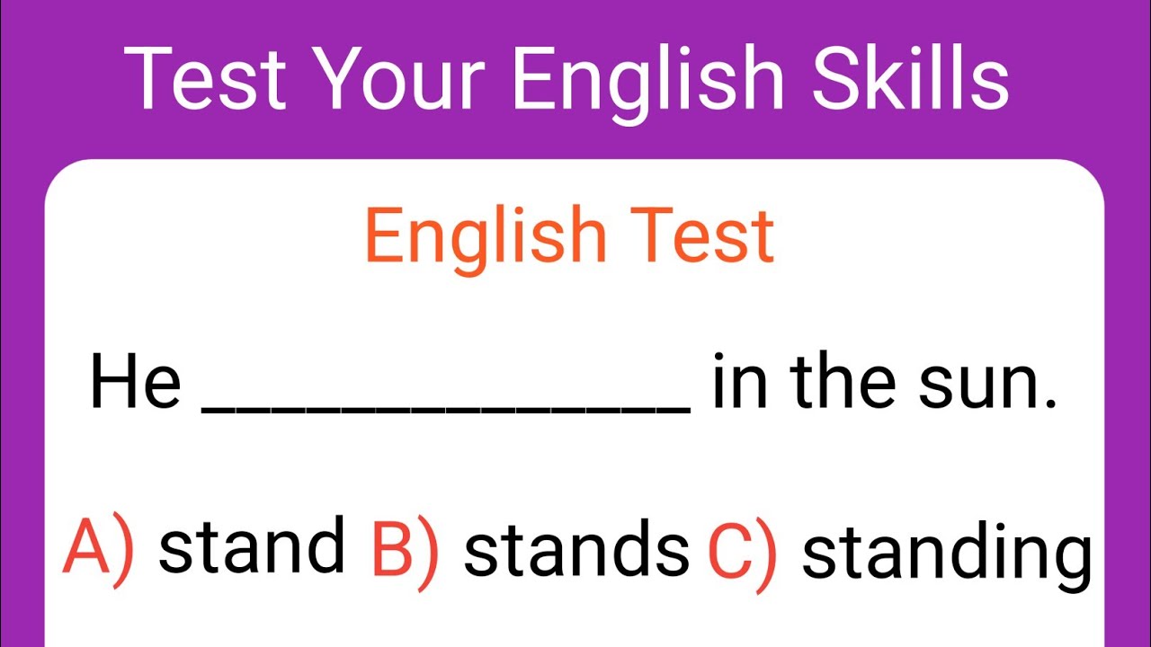 Test Your English Skills | English Grammar Quiz | English Test - YouTube