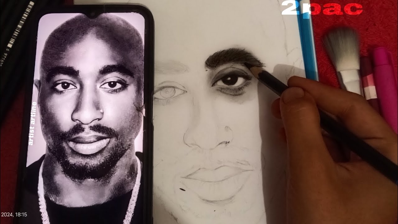 2pac_drawing part 2 WESTSIDE - YouTube