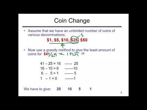 Greedy & Coin Changing Problem, CSE2117: Sm21 - YouTube