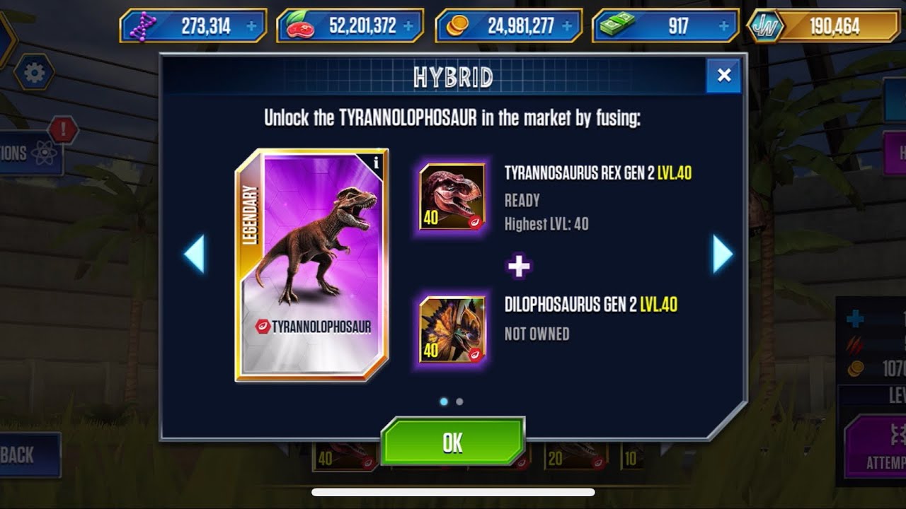 A NEW HYBRID - JURASSIC WORLD THE GAME - YouTube