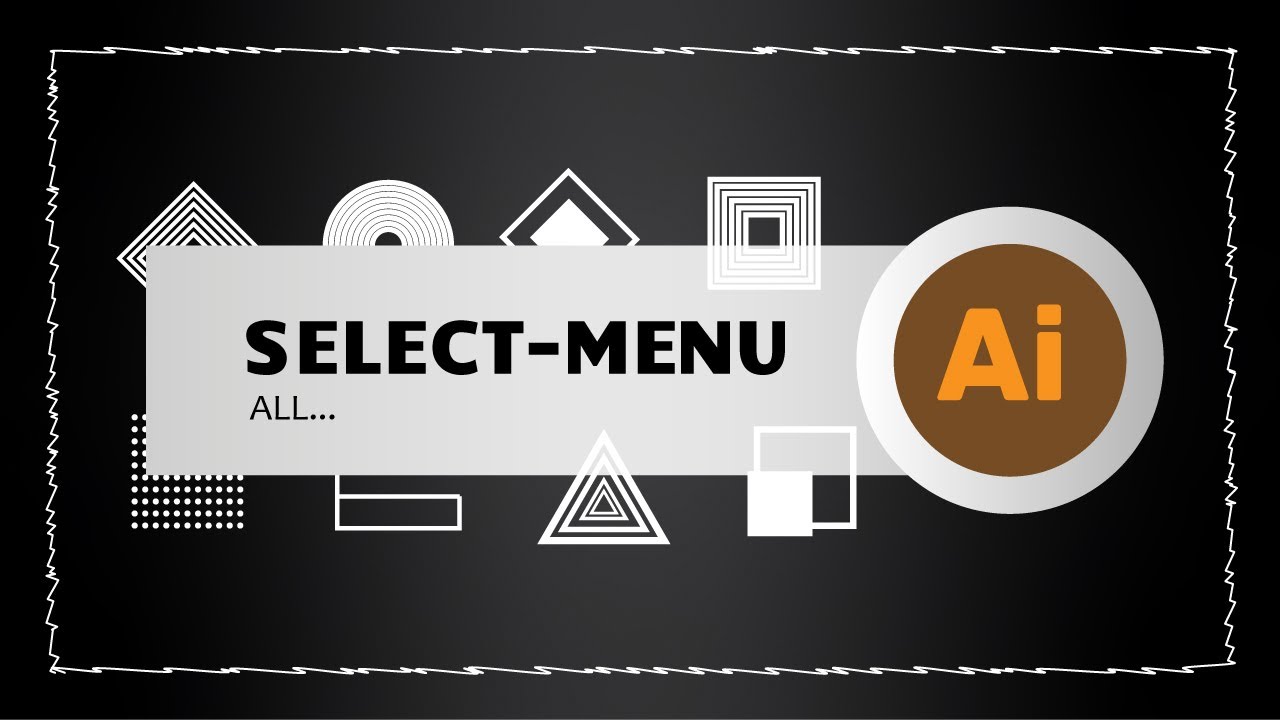 Select Menu With Adobe Illustrator - YouTube