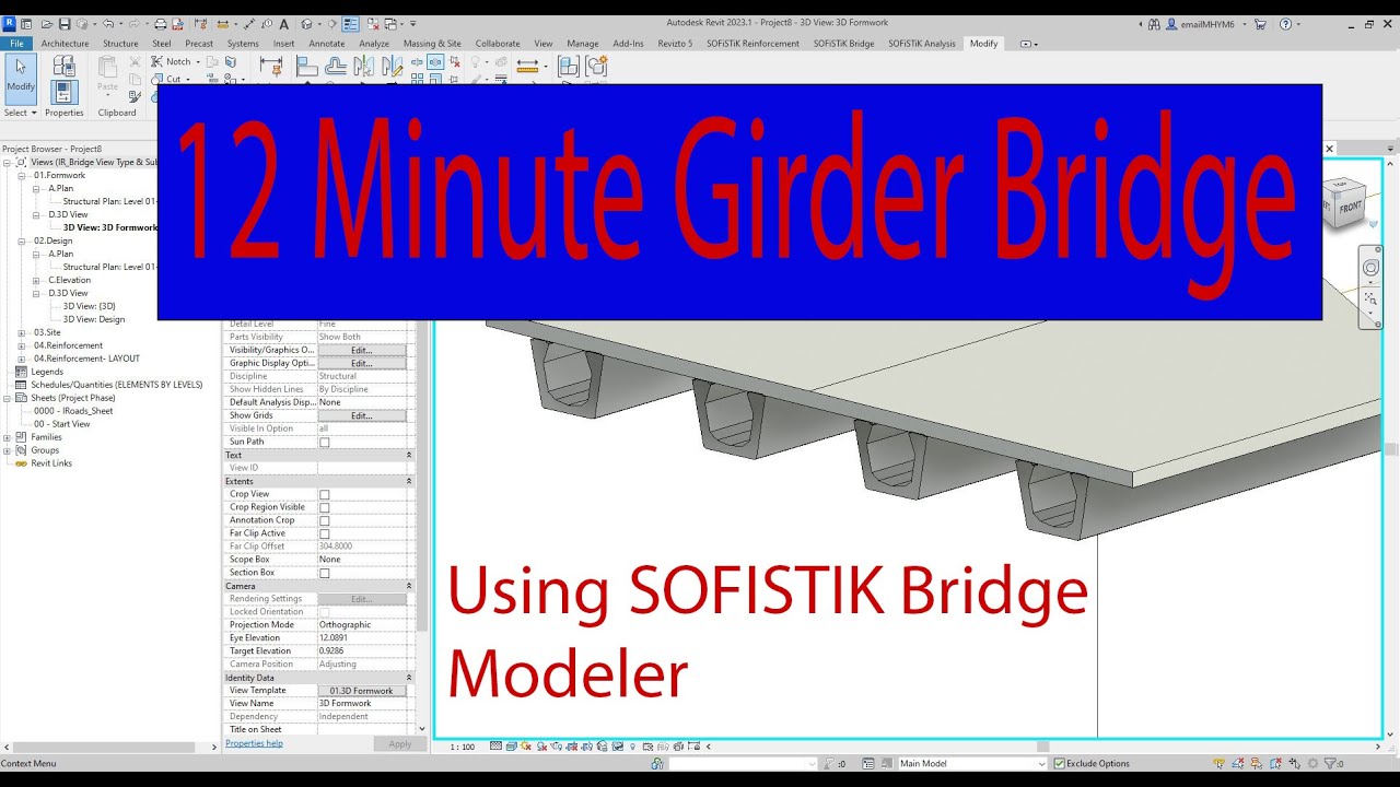 Creating a girder bridge In Revit using Sofistik bridge modeler - YouTube